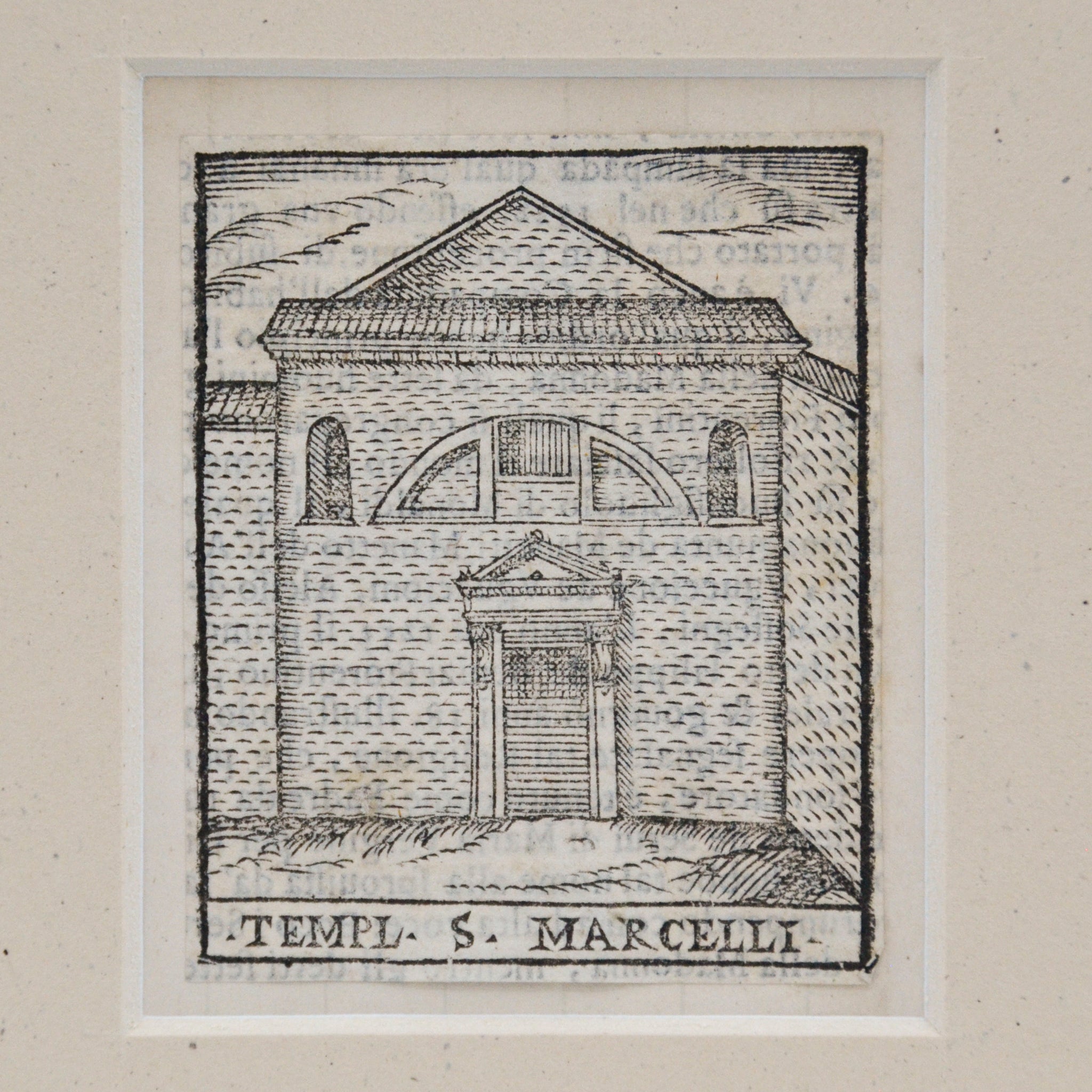 16th Century Italian Architecture S. Marcelli Matted – Prints Charming Soho