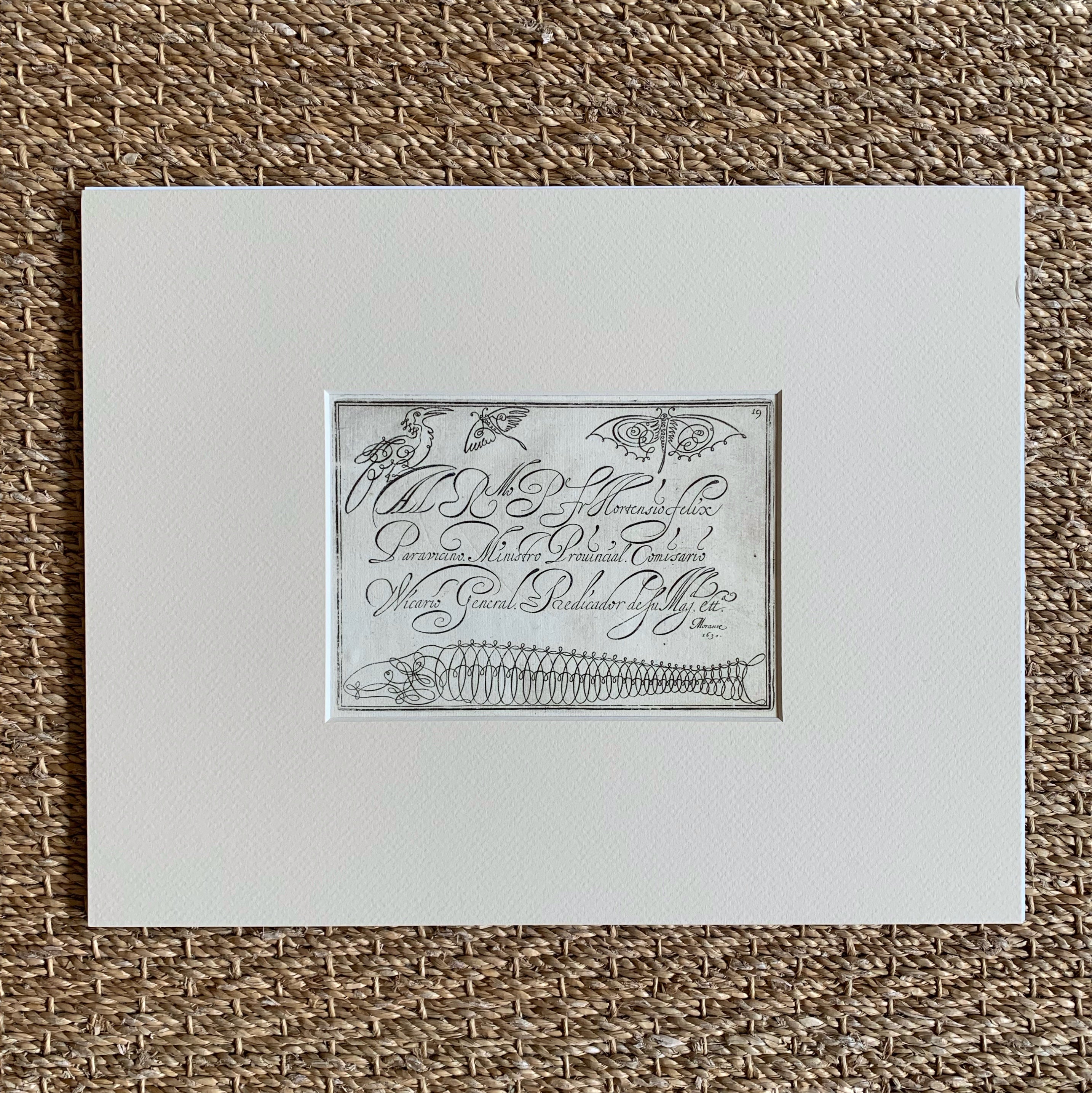 17th Century Alphabets and Calligraphy Matted 5 – Prints Charming Soho