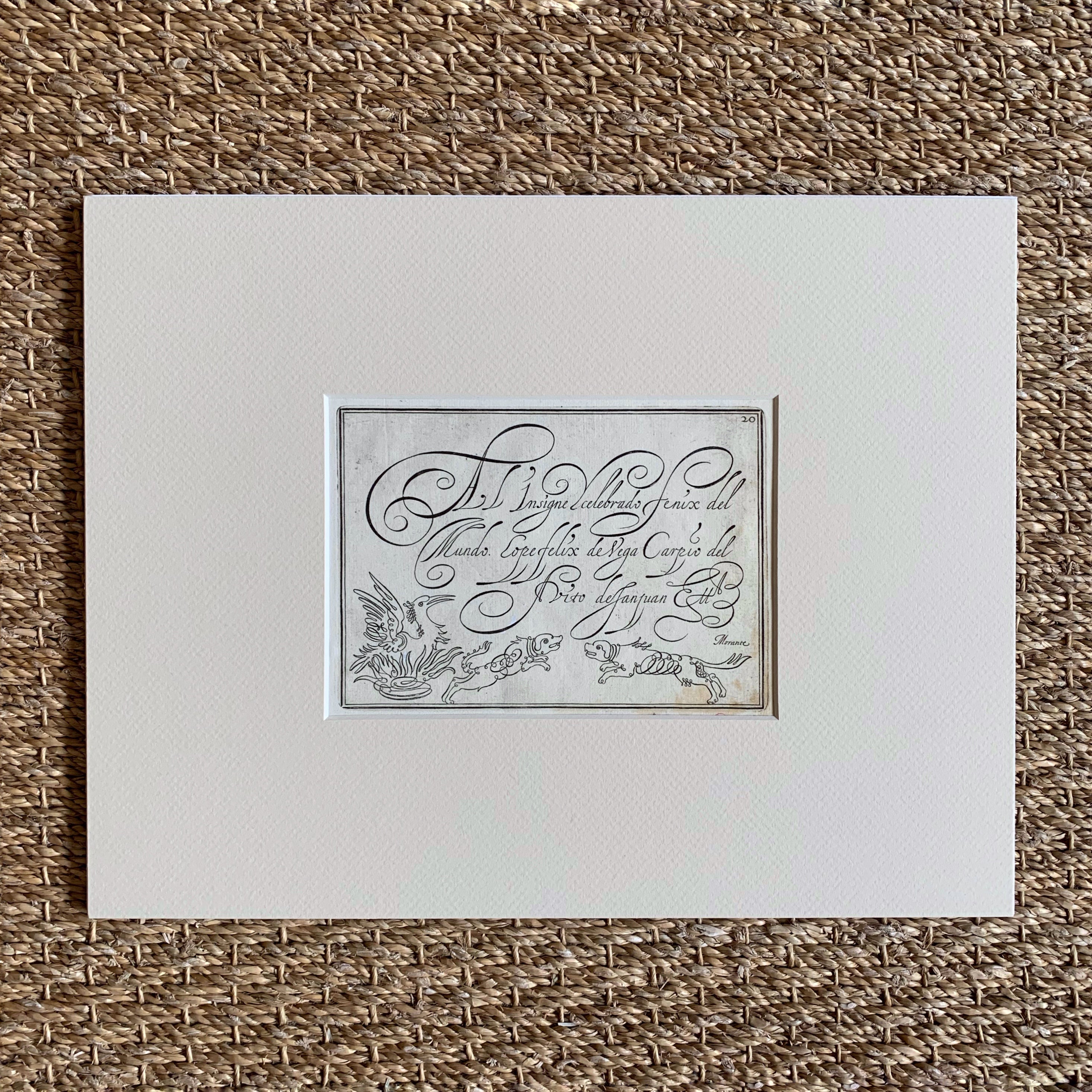 17th Century Alphabets and Calligraphy Matted 6 – Prints Charming Soho