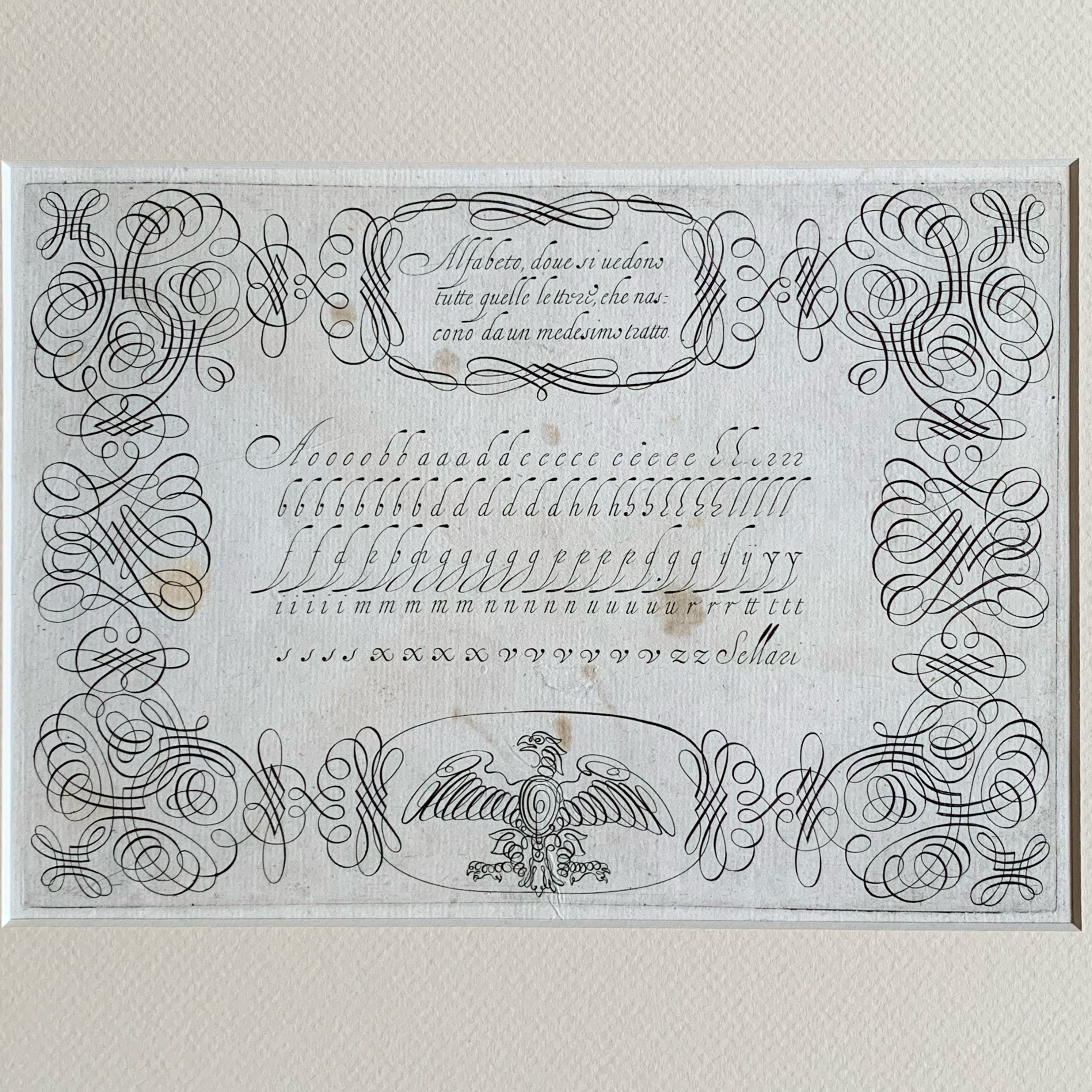 17th Century Alphabets and Calligraphy Matted 8 – Prints Charming Soho