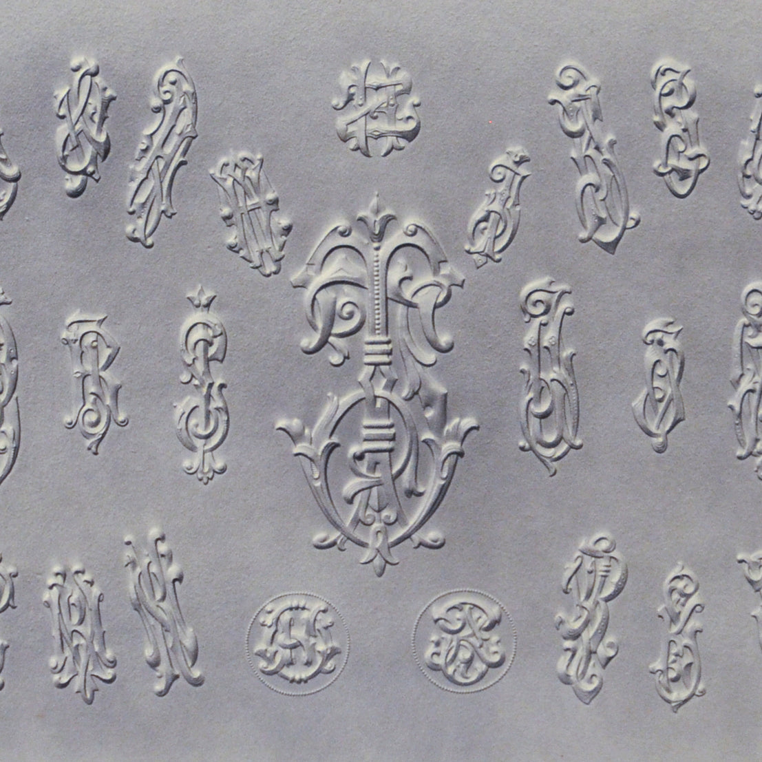 French and Imperial Russian Embossed Monograms 11 – Prints Charming Soho
