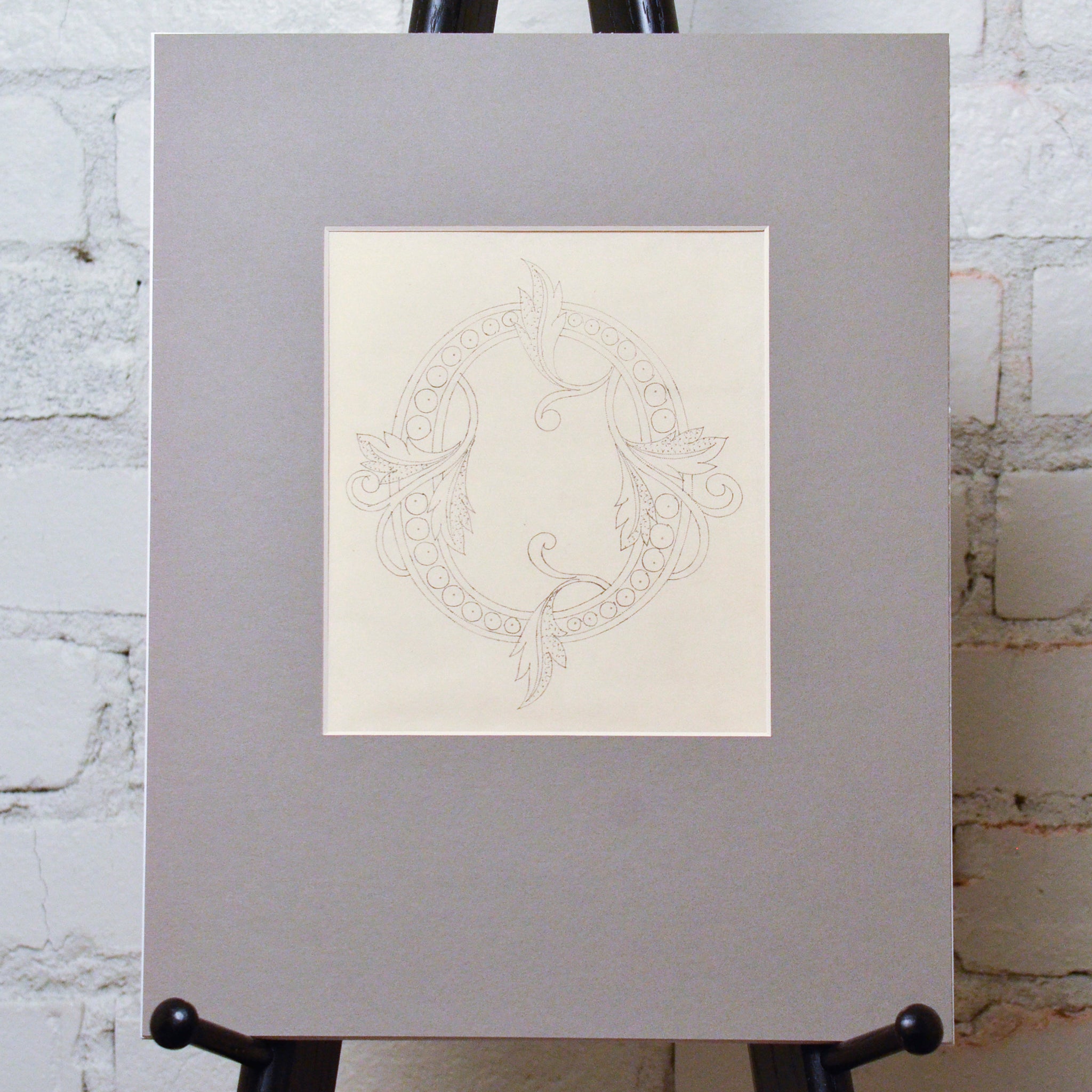 Hand Drawn Austrian "O" Monogram 11 x 14 Matted – Prints Charming Soho