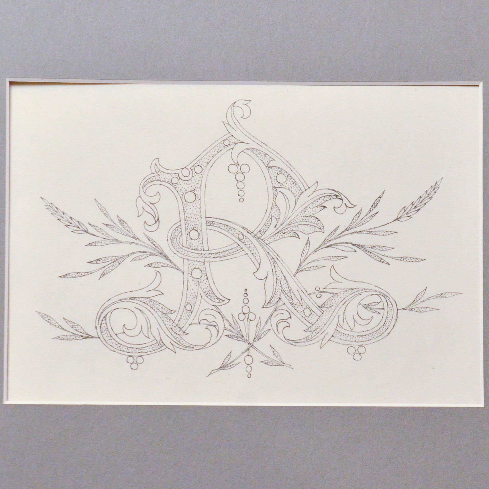 Hand Drawn Austrian "R" Monogram 11 x 14 Matted – Prints Charming Soho